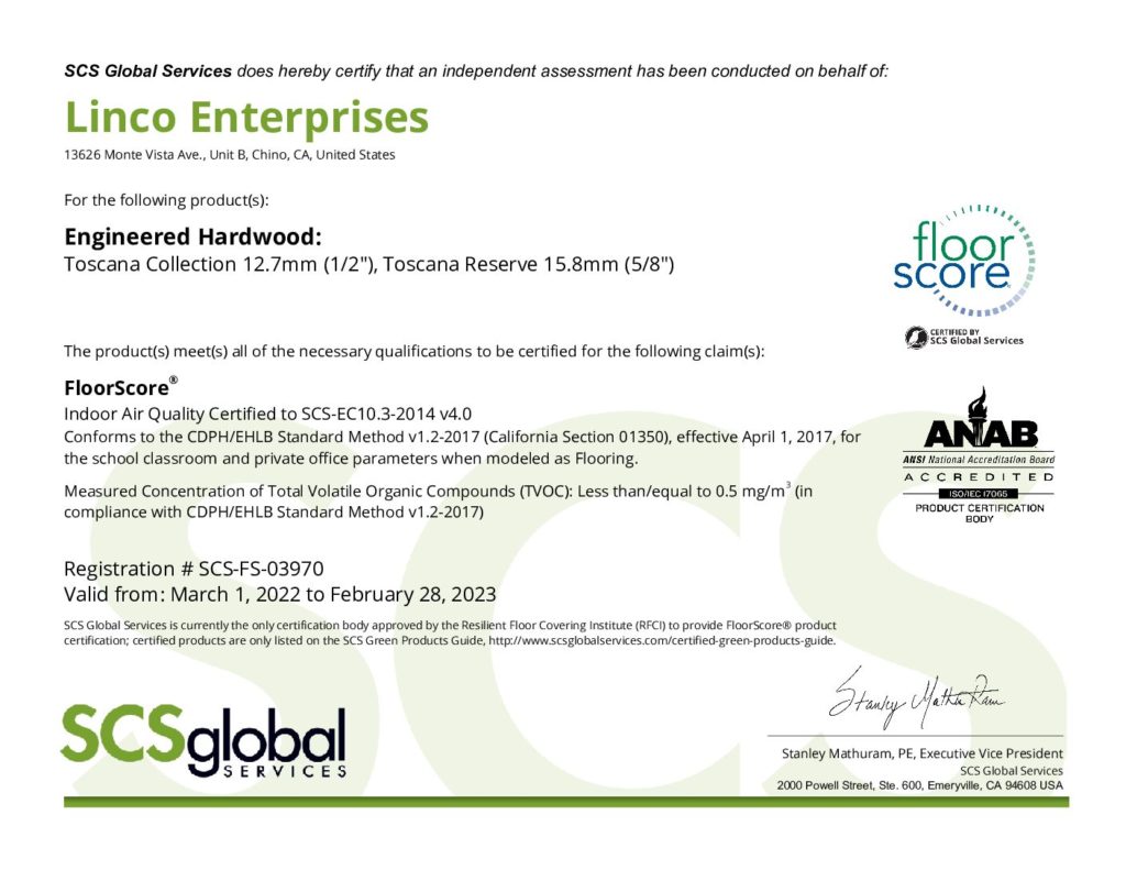 Linco Floors | Compliance